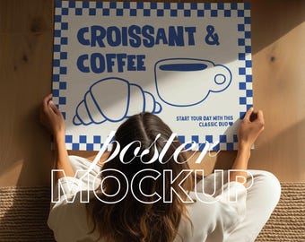 3x4 Poster Mockup, Poster Frame Template, Poster on Counter Top in ...
