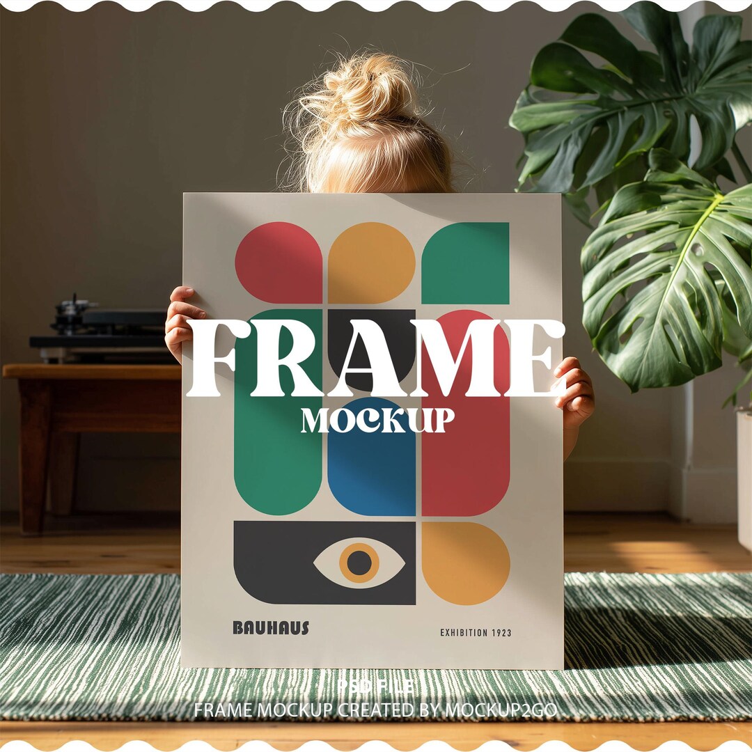 Poster Mockup With Person, 4x5 Ratio, PSD Photoshop Interior Template ...