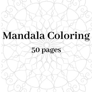 50 Mandala Coloring Pages, Easy Mandala Coloring, Mandala Coloring for ...