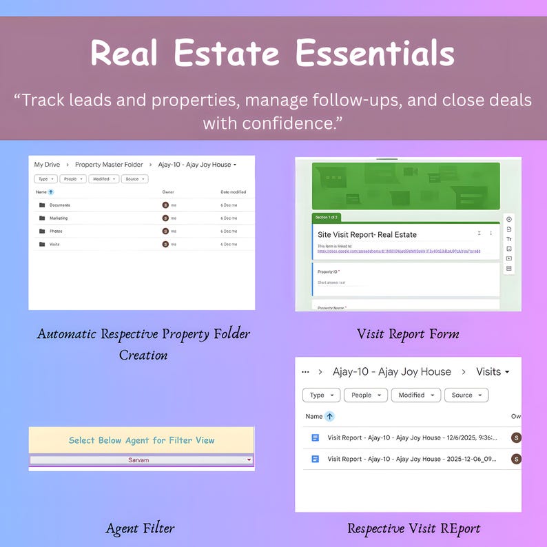 Real Estate Lead Tracker Spreadsheet With Client and Property ...