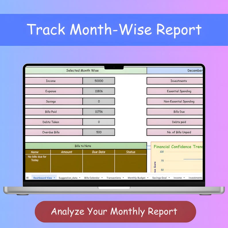 Income and Expense Tracker Spreadsheet for Personal Financial Planning ...