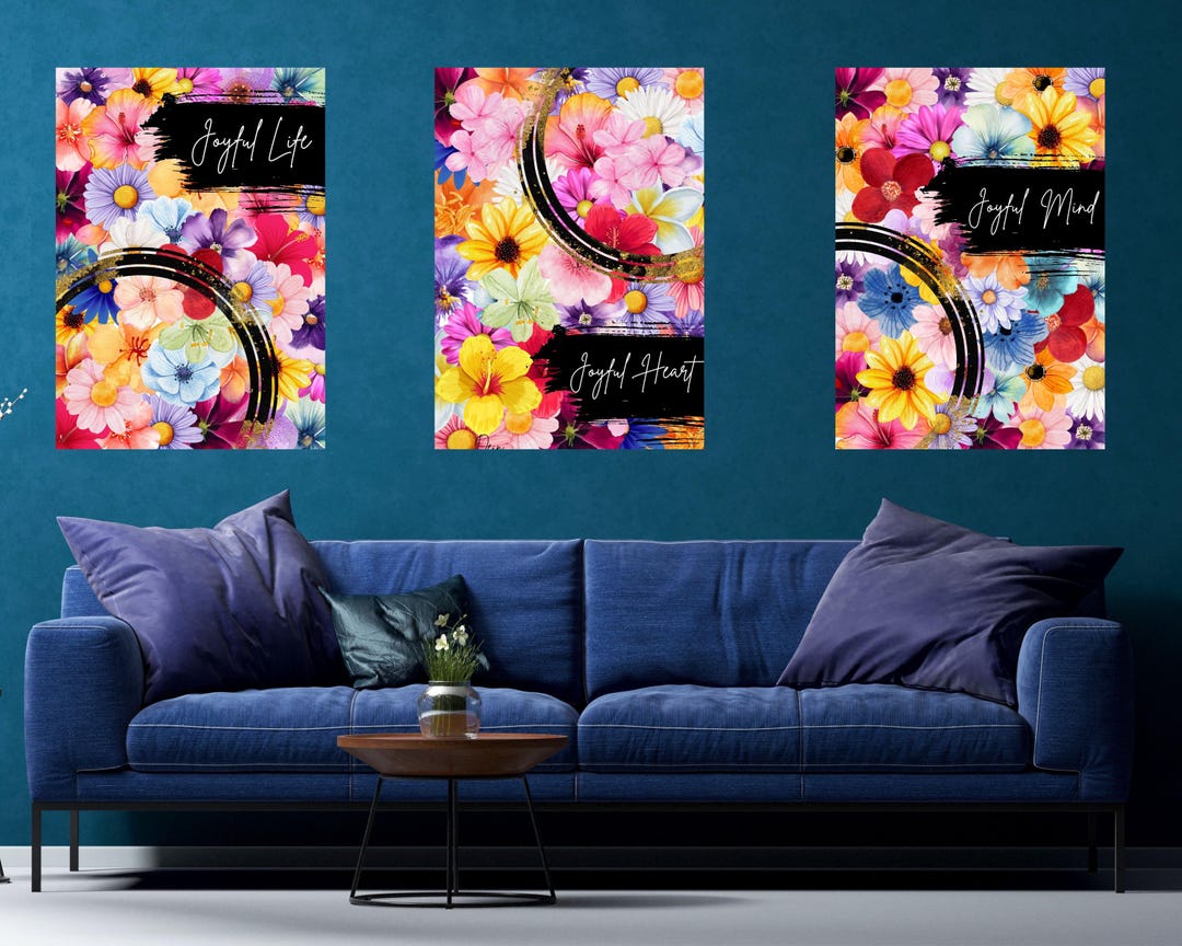 Joyful Poster Set | Joyful Heart | Joyful Life | Joyful Mind Quote ...
