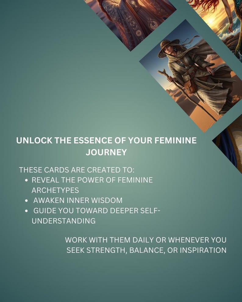 Women Archetypes Cards, Digital Download, Feminine Archetype Deck for ...