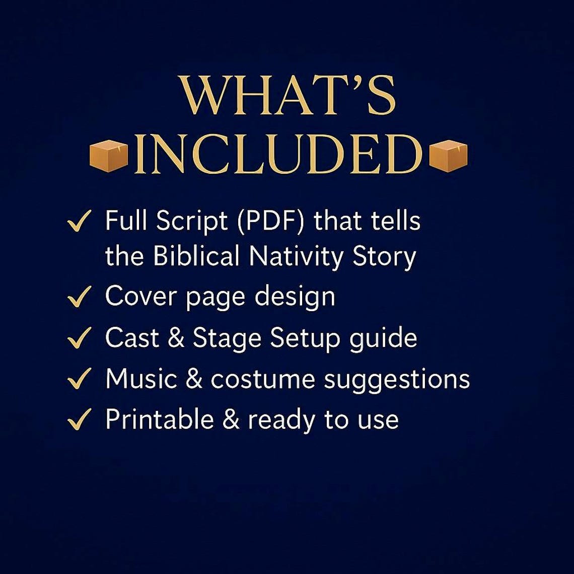 Christmas Skit: the Greatest Gift - Nativity Play Script (PDF) - Etsy