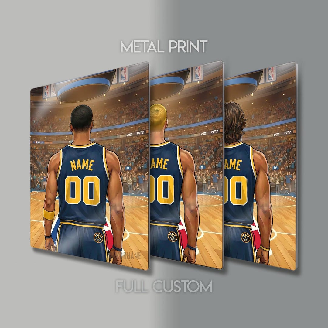 Denver Nuggets, Custom Metal Wall Art, Personalized NBA Poster, Nuggets ...