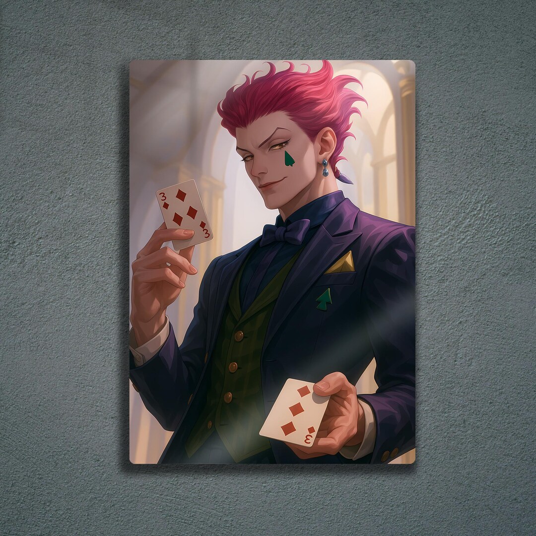 Hisoka Metal Wall Art: Hunter X Hunter Anime Print - Otaku Gift - Etsy