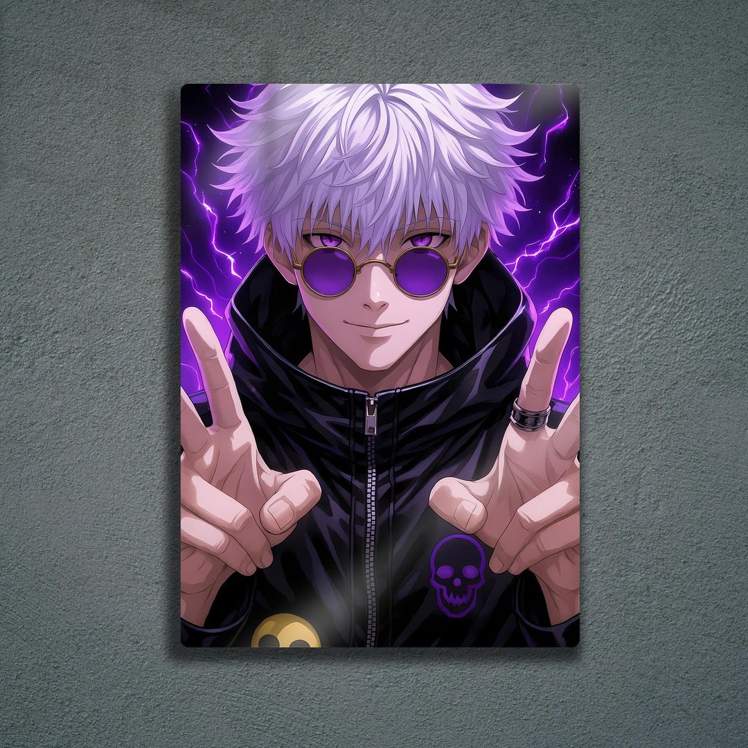 Anime Style Metal Poster – Glossy Japanese Manga Inspired Wall Art ...