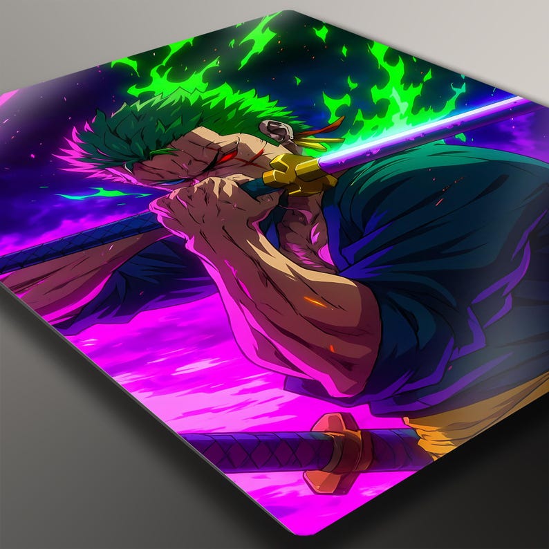 Roronoa Zoro Metal Wall Art, One Piece Anime Poster, Manga Gift Decor ...