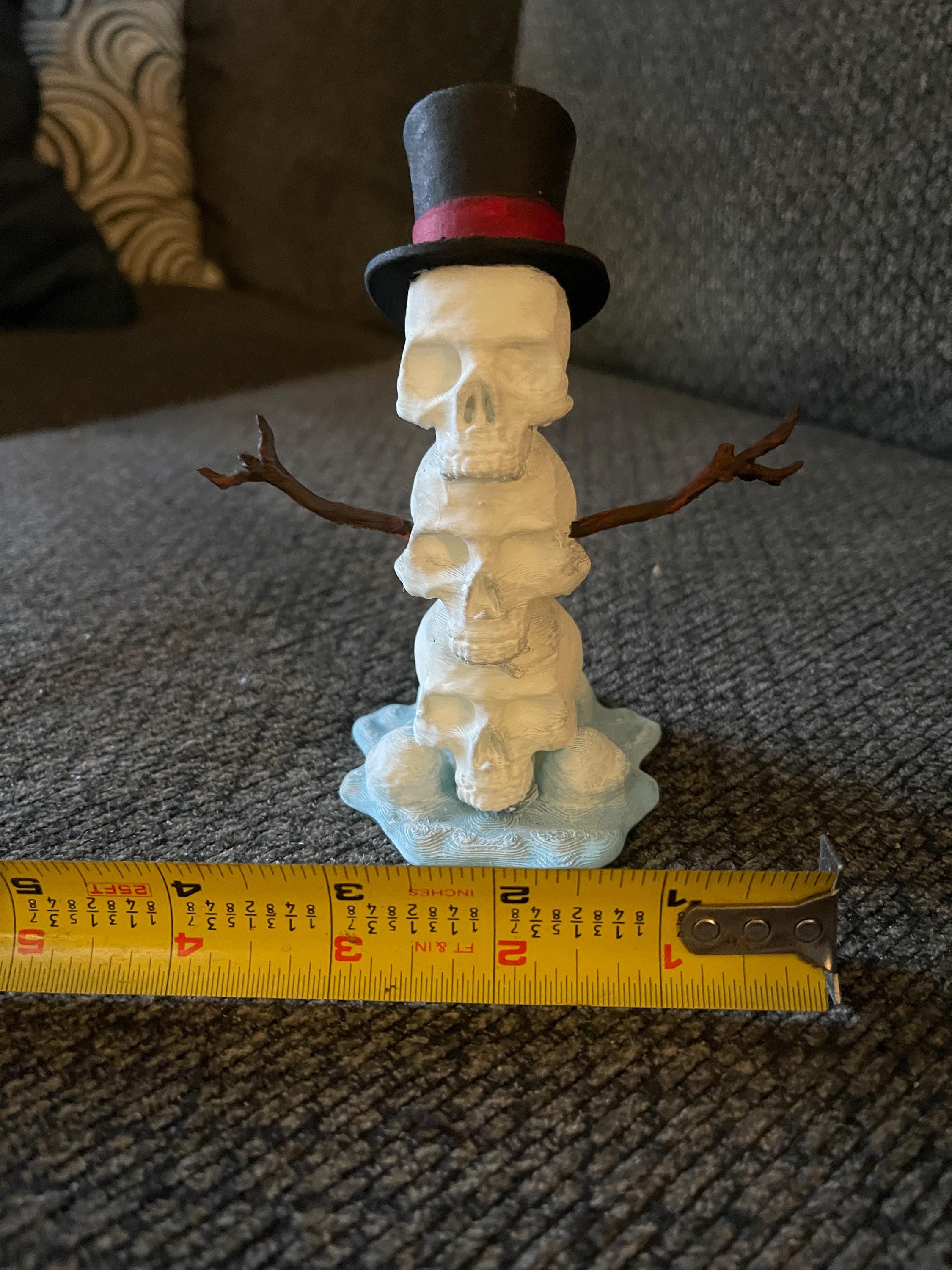 Skull Snowman With a Top Hat | "calavera Frost" Snow Golem - Etsy