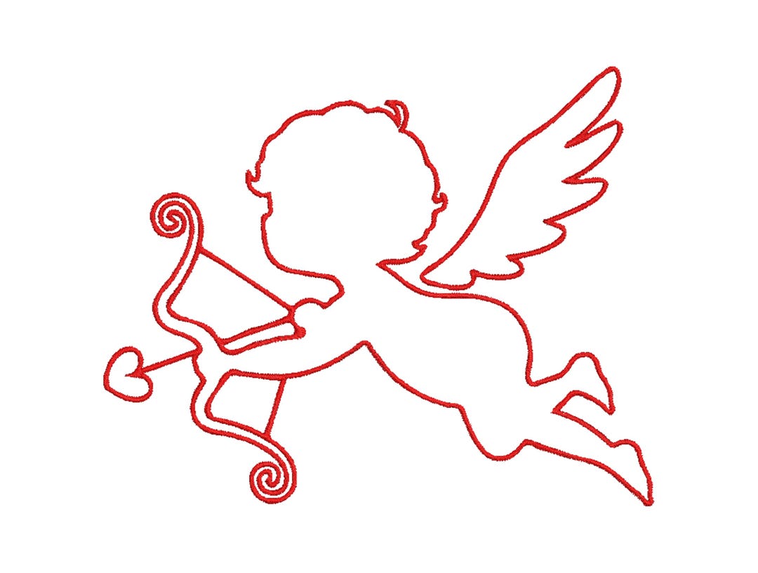 Cupid Embroidery Design, Love Embroidery Design, Mini Cupid Design ...
