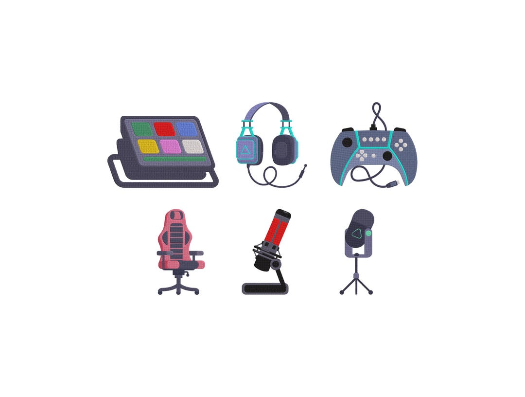 Gaming Tool Embroidery Design, Video Game Controller Embroidery, Gamer ...