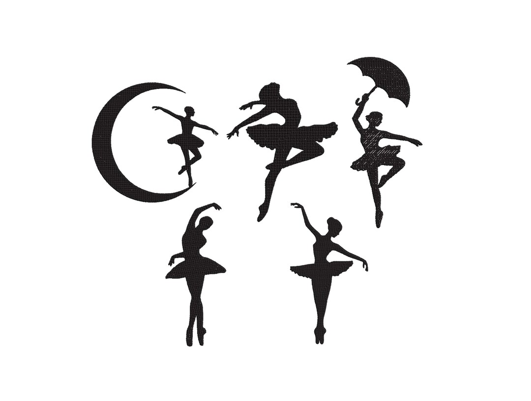 Ballerina Dance Embroidery Design, Dancer Embroidery Design, Mini ...