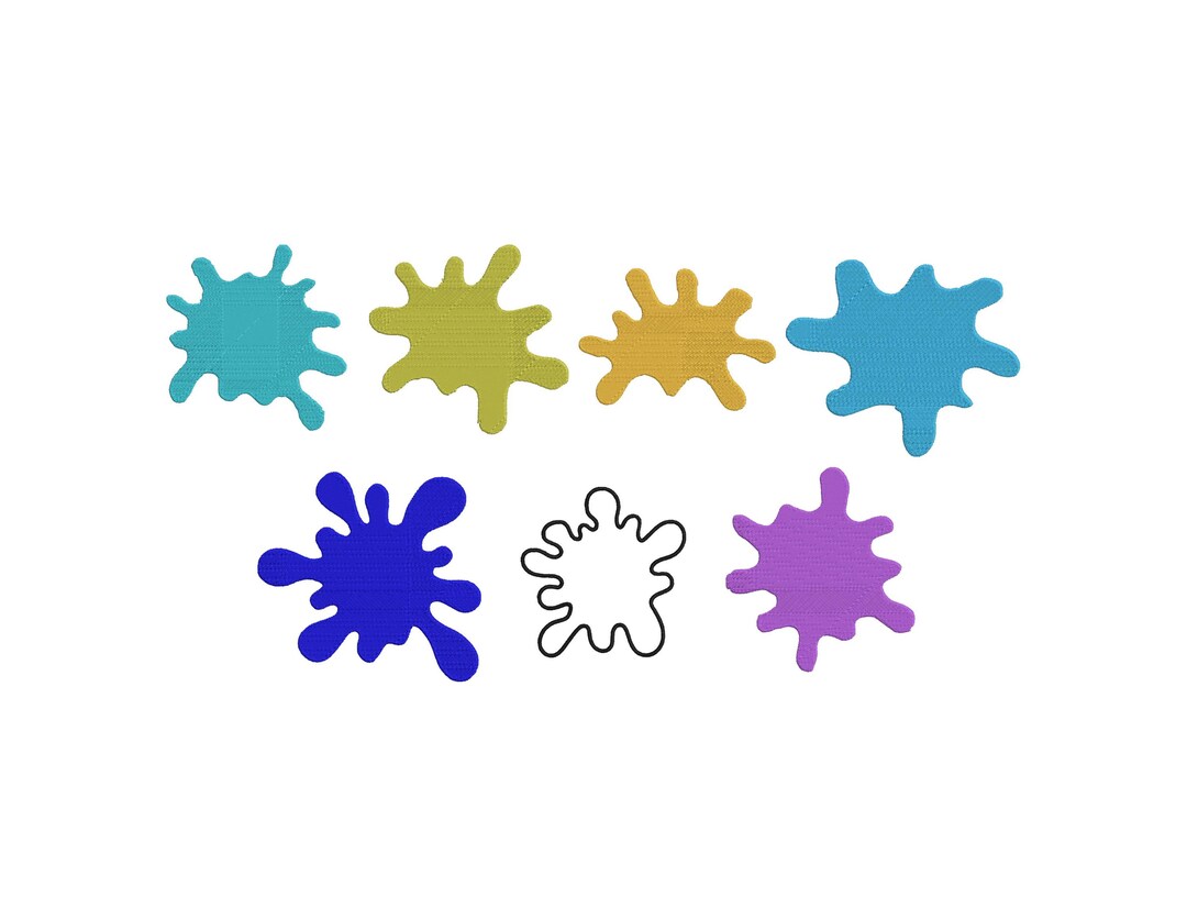 Paint Splatter Embroidery Design, Paint Splash Embroidery Design ...