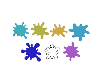 Heart Splash Embroidery, Splash Embroidery, Paint Splatter Embroidery ...