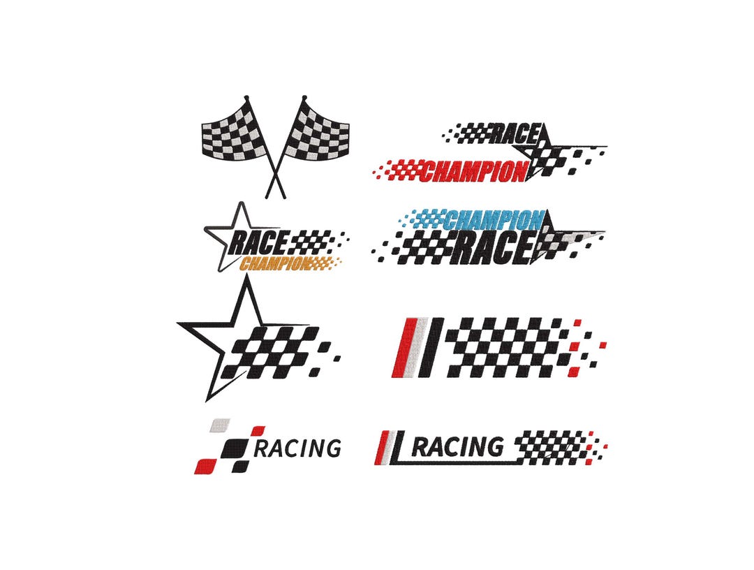 Racing Embroidery Design, Race Day Embroidery, Racing Team Embroidery ...