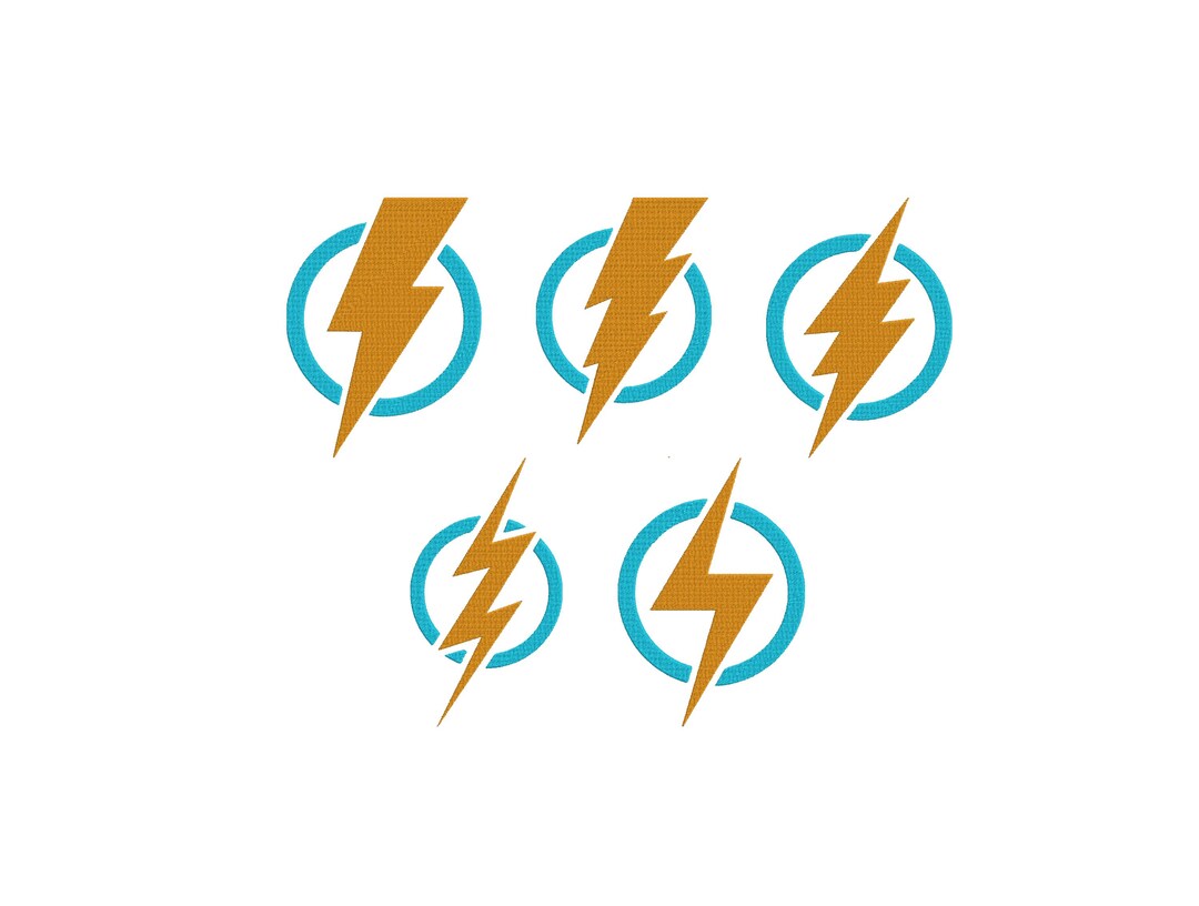 Mini Lightning Bolt Embroidery Design, Flash Thunder Embroidery, Flash ...