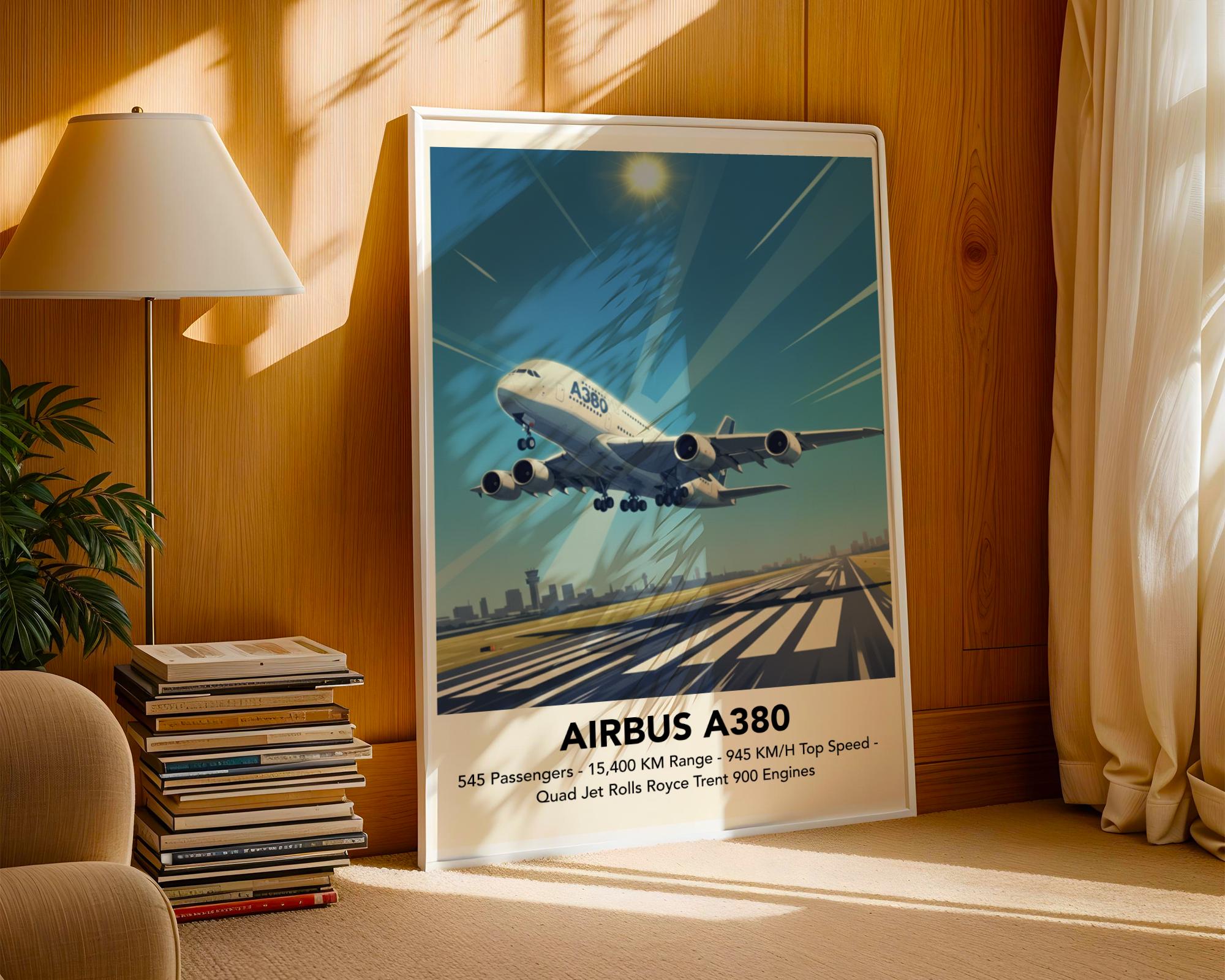 Vintage Airbus A380 Aviation Poster: Pilot Gifts & Flight Crew ...