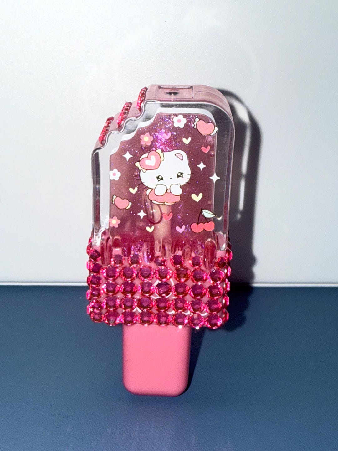 Bling Rhinestone Ice Cream Keychain Lip Gloss | Bling Makeup ...