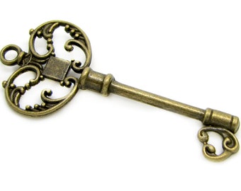 Heart skeleton key | Etsy