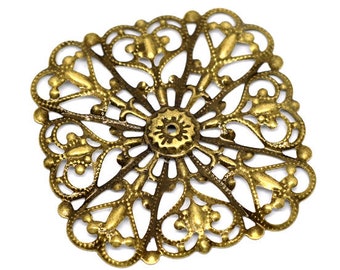 Antique Brass Filigree - Etsy