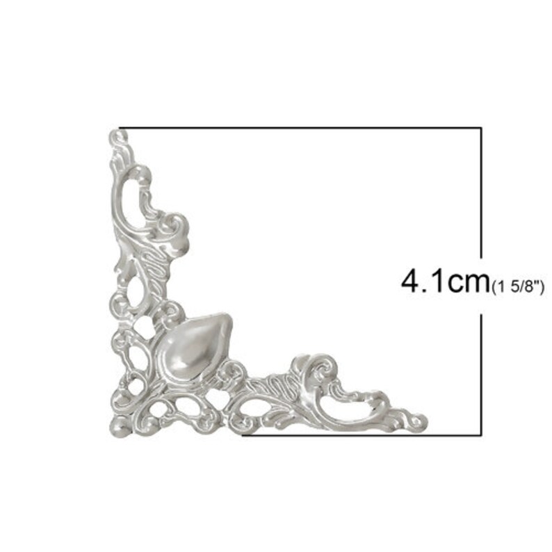 Antique Silver Triangle Filigree Stamping / Filigree Jewelry | Etsy