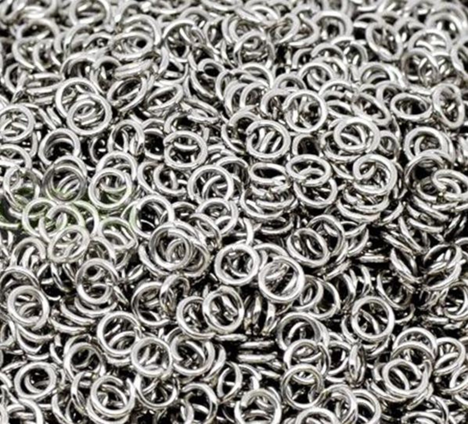 Antique Silver Open Jump Rings 4mm X .7mm 21 Gauge 100 - Etsy