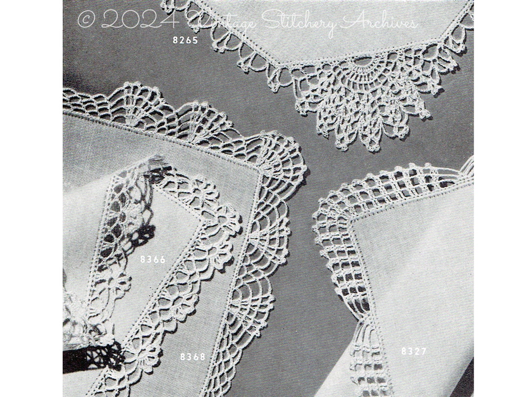 Vintage Crochet Lace Edging Crochet Patterns PDF -- INSTANT DOWNLOAD ...