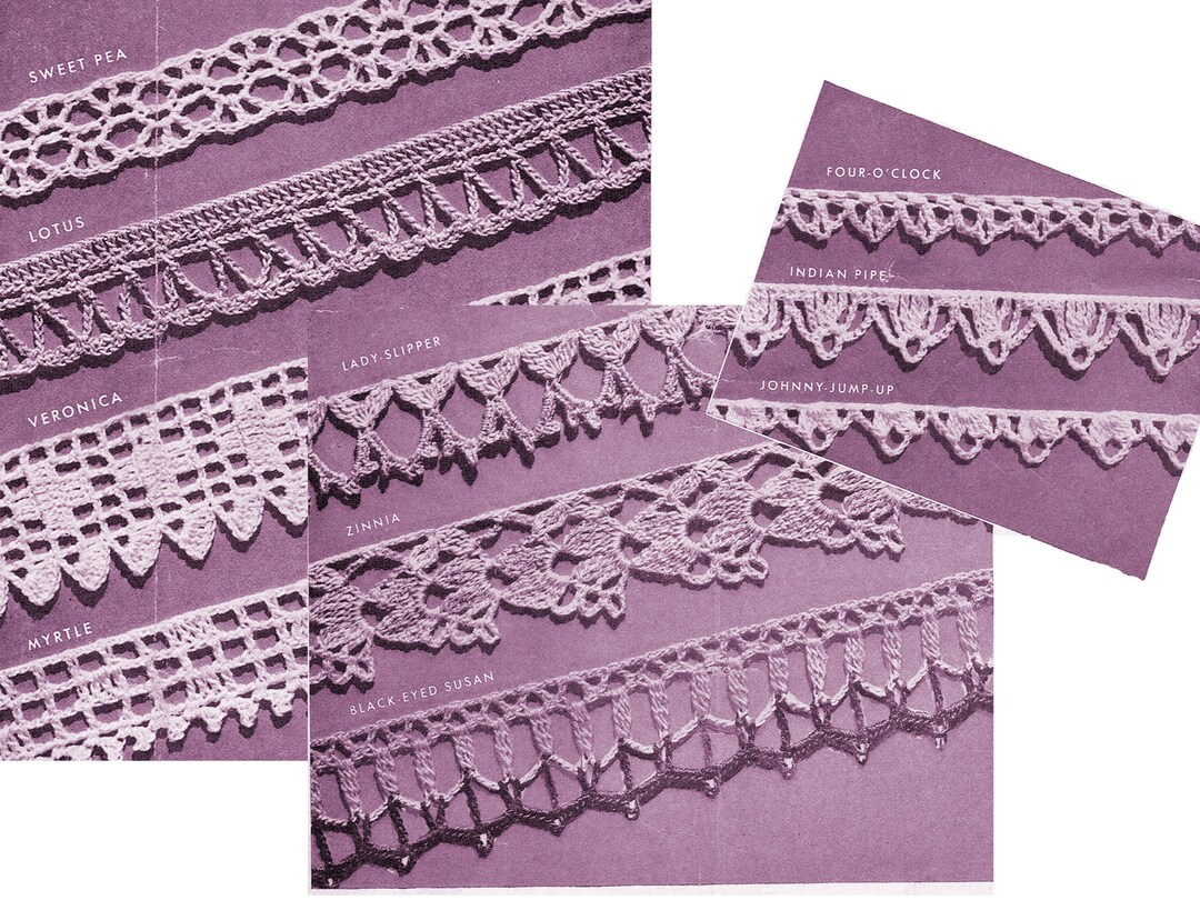 Vintage Crochet Edgings Pattern PDF INSTANT DOWNLOAD Crochet Edgings to ...