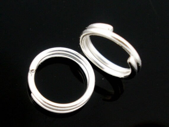 Bright Silver Plated 5x1.3mm Double Loop Split Rings 100 - Etsy