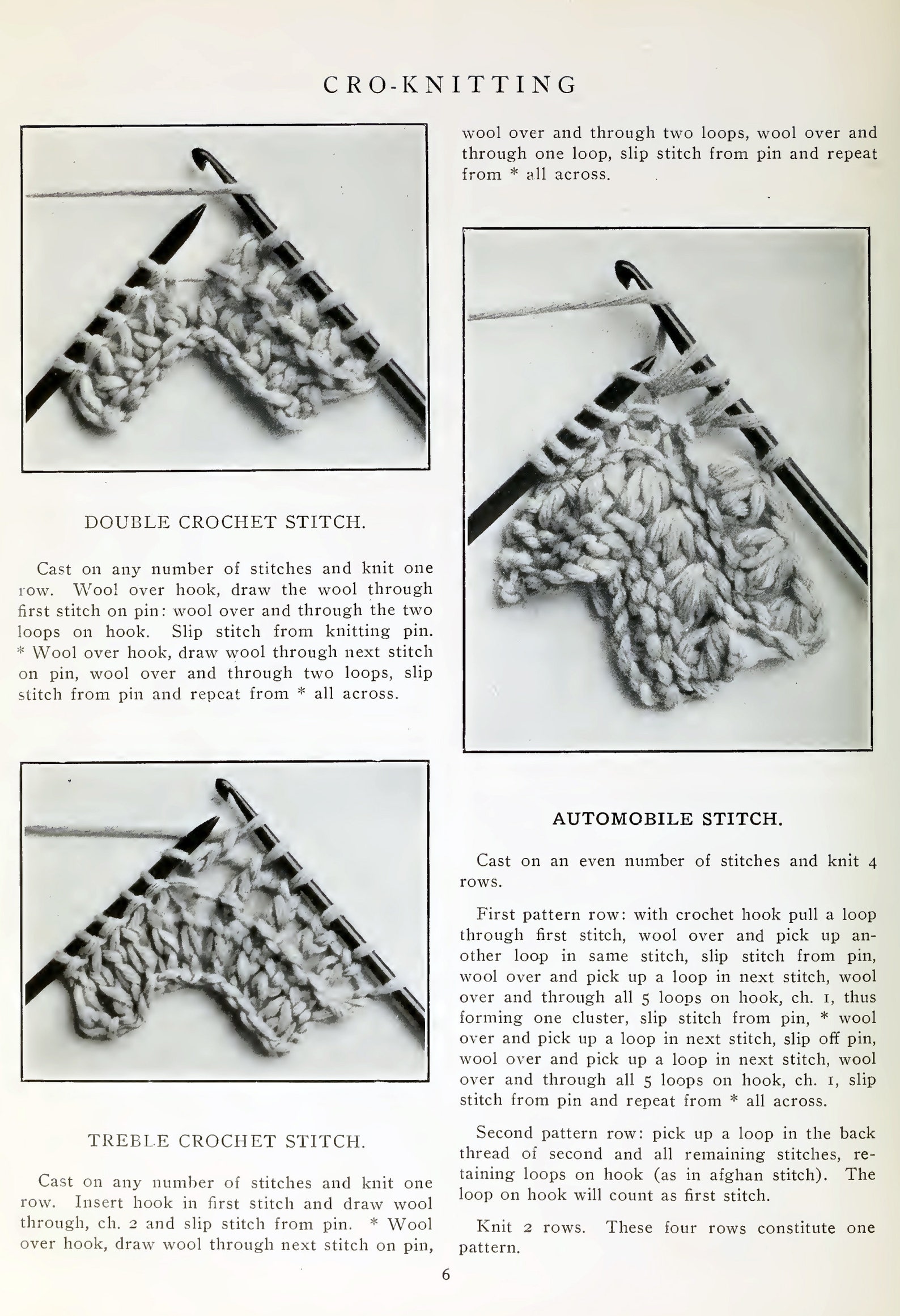 Cro-knitting "the New Art of Worsted Work" Antique Crochet Knitting ...