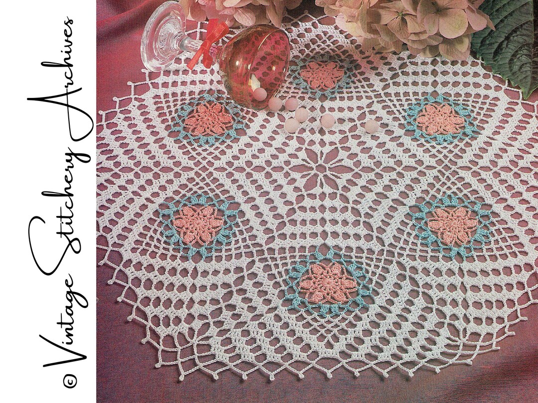 Vintage Crochet Doily Pattern, "six-part Harmony Doily" Digital Crochet ...