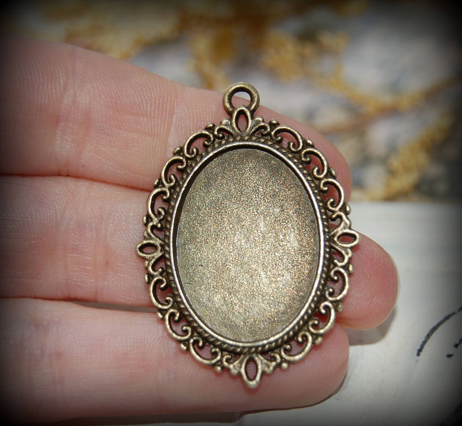 Cabochon Setting / Bezel : 10 Pieces Antique Bronze Oval Cameo - Etsy