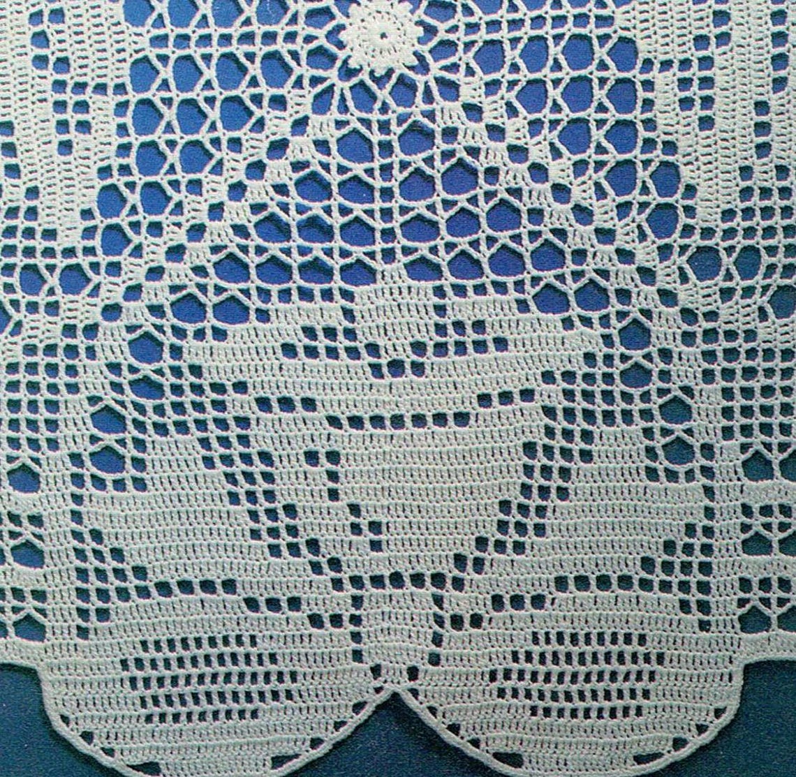 Vintage Filet Crochet Doily Pattern, "bells Doily" Digital Crochet PDF ...