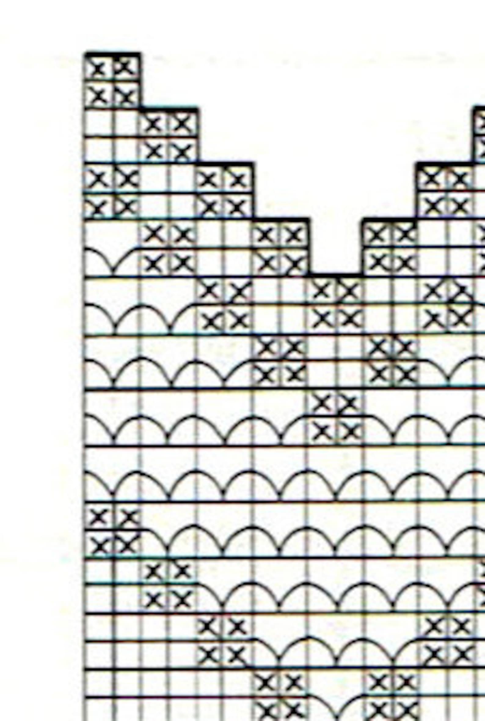 Vintage Filet Crochet Pattern "lilies Valance Curtain" Digital PDF ...