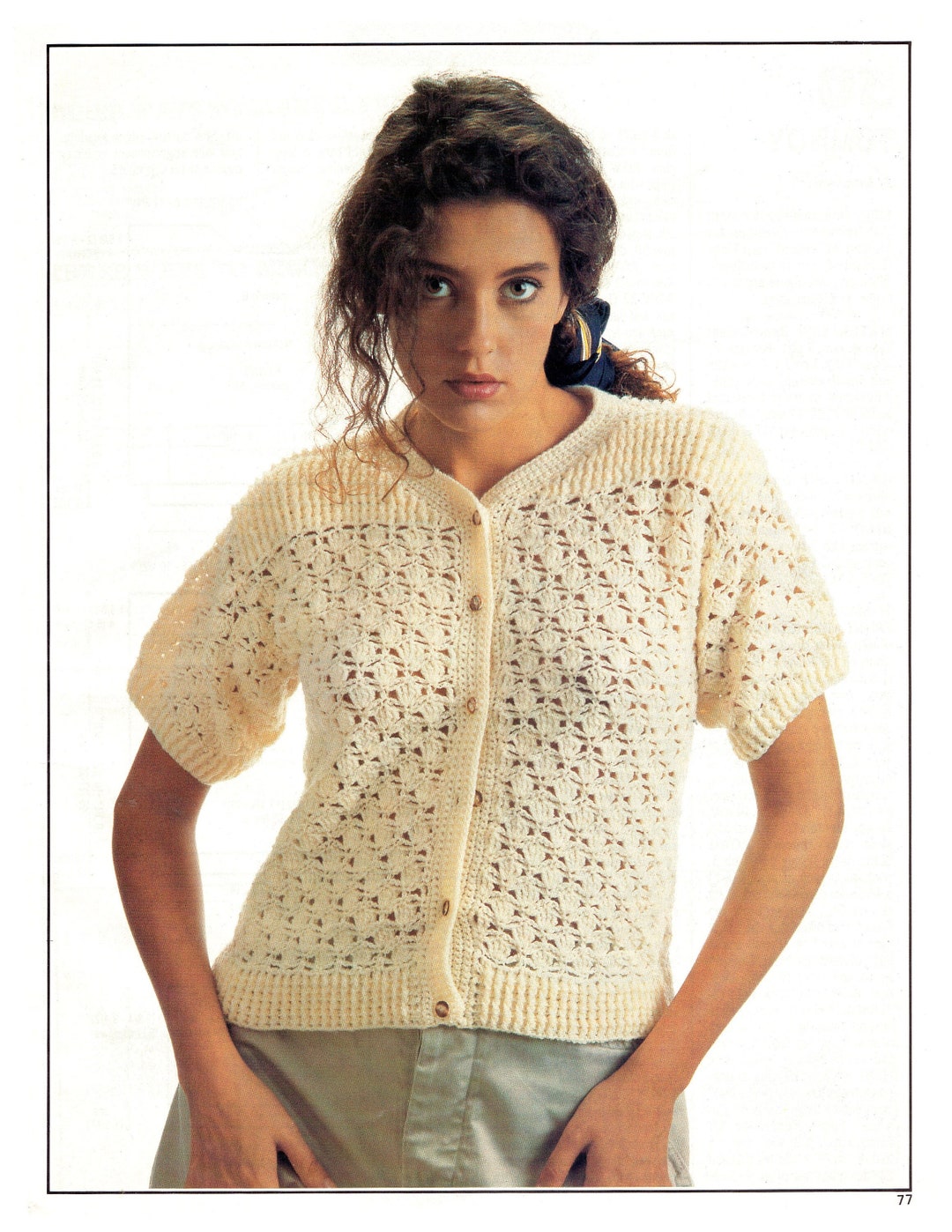 Crochet Pattern "chic Shells Short Sleeve Sweater" PDF Pattern ...