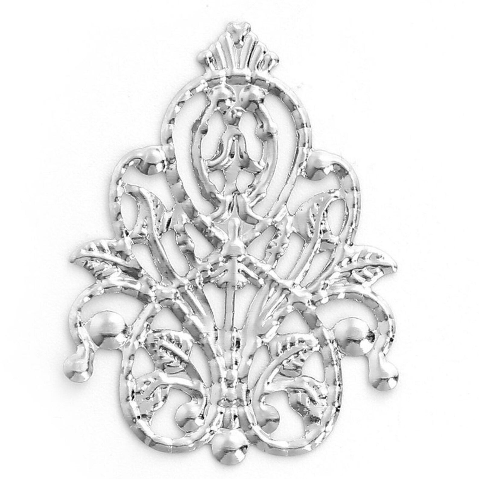 Silver Filigree Metal Stampings / Filigree Embellishments - Perfect for ...