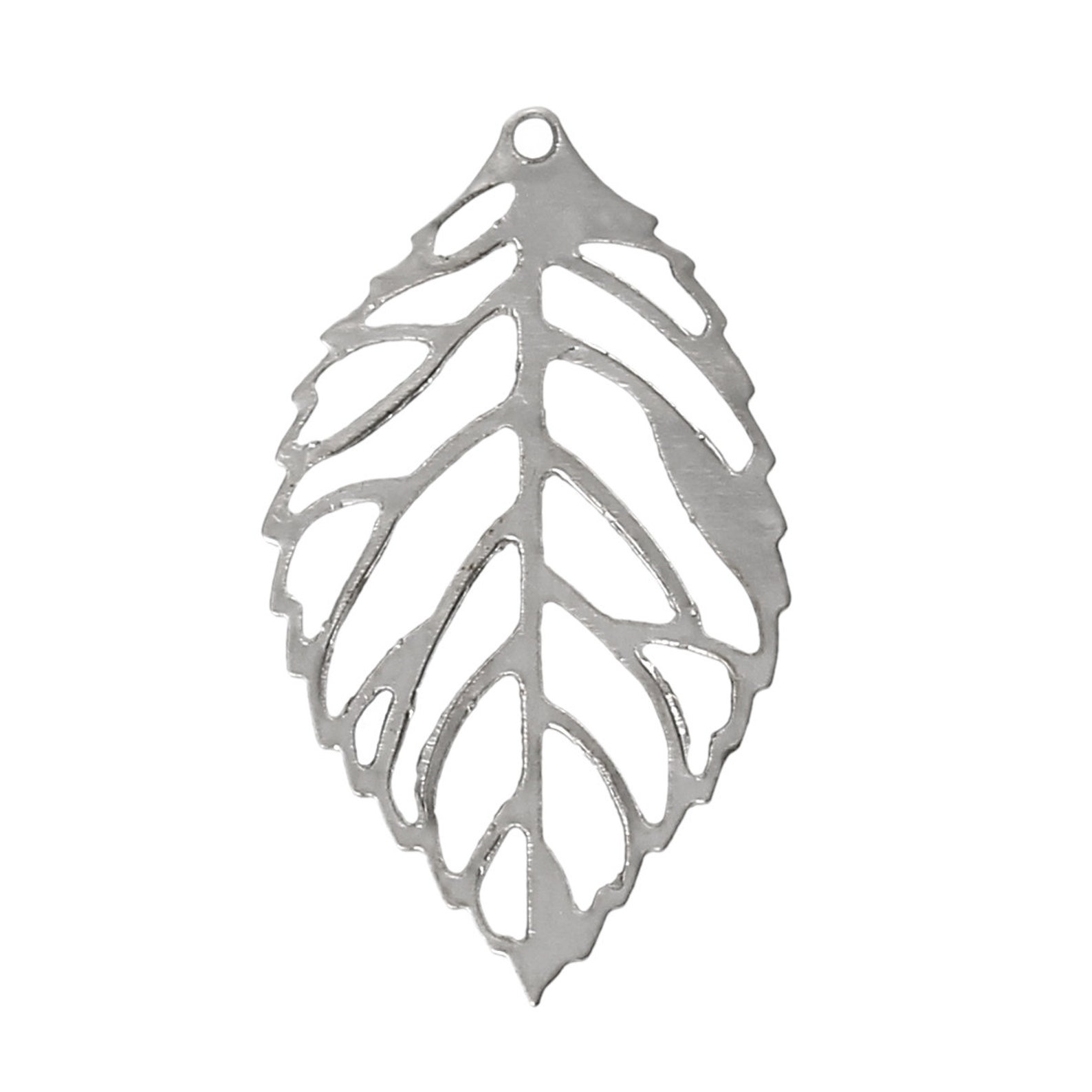 Silver Filigree Leaf Charms / Filigree Leaf Metal Stampings / - Etsy