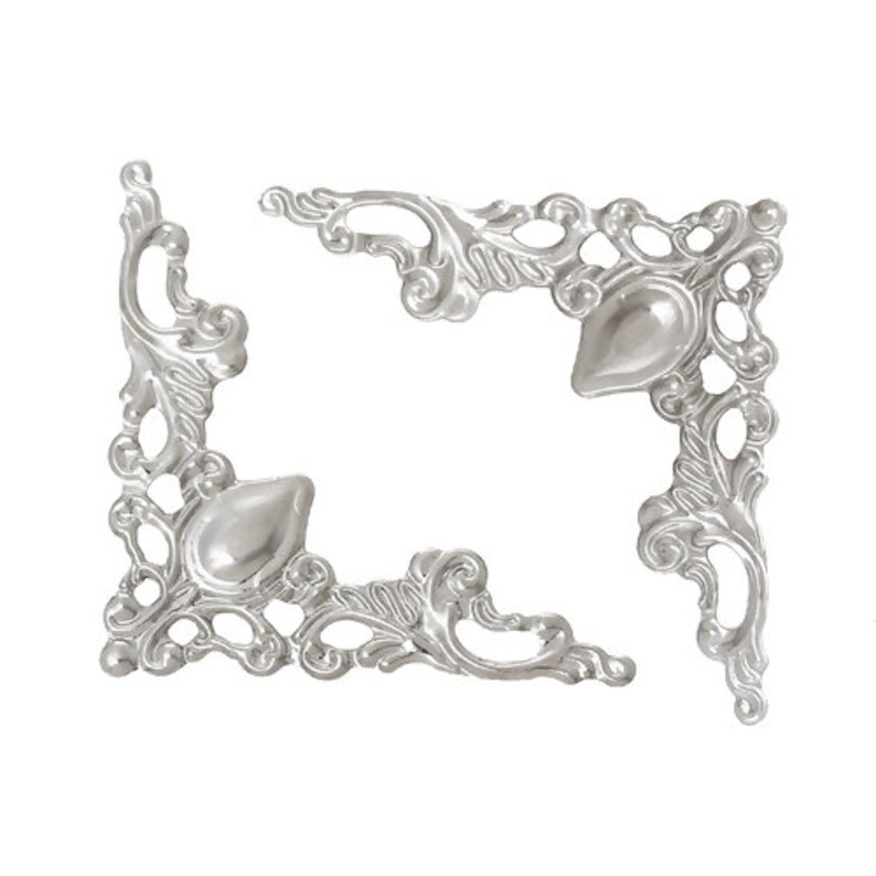 Antique Silver Triangle Filigree Stamping / Filigree Jewelry | Etsy