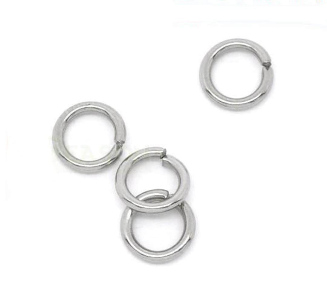 5mm Jump Rings : 100 Antique Silver Open Jump Rings 5mm X .8mm (20 ...