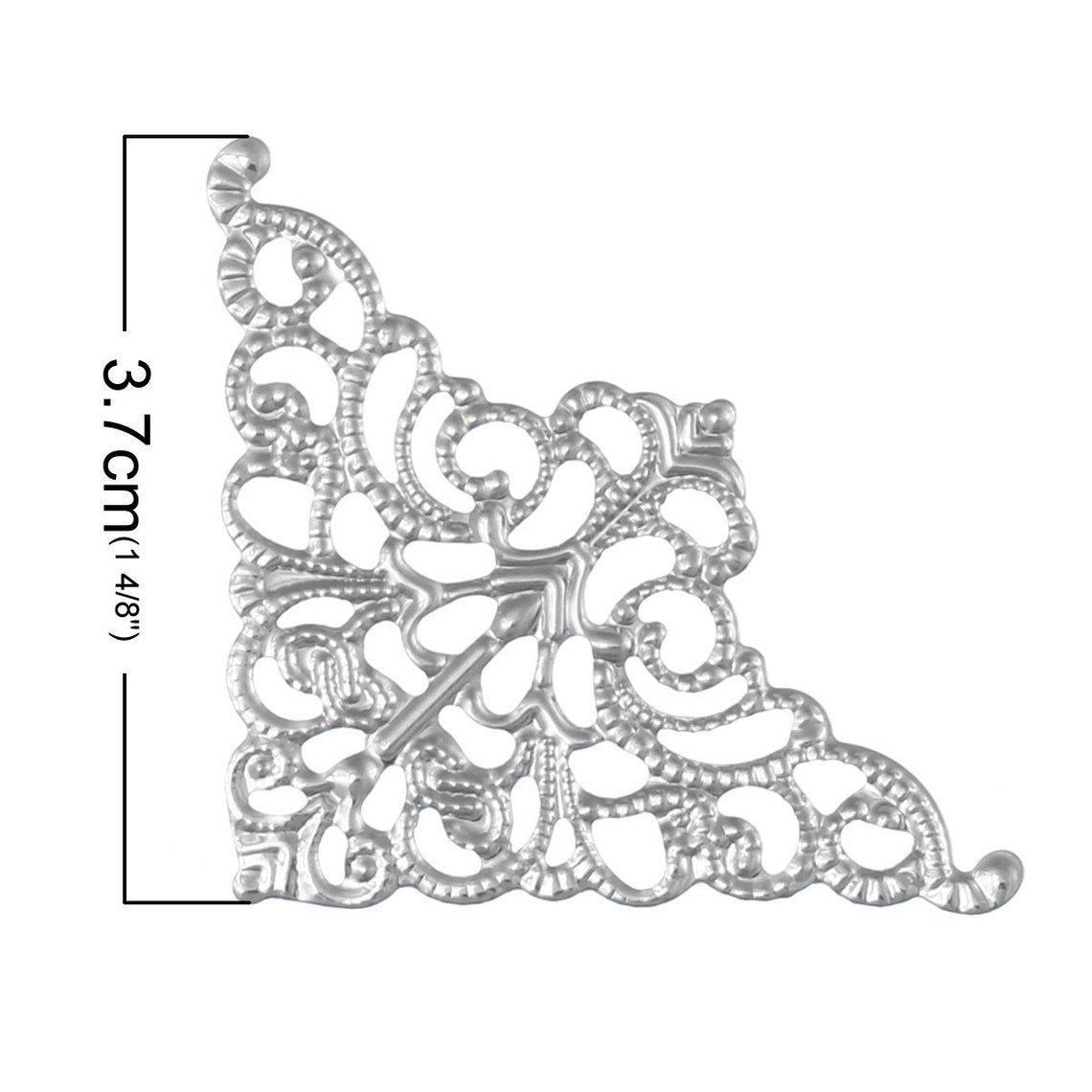 Silver Triangle Filigree Stamping / Filigree Jewelry Finding / - Etsy