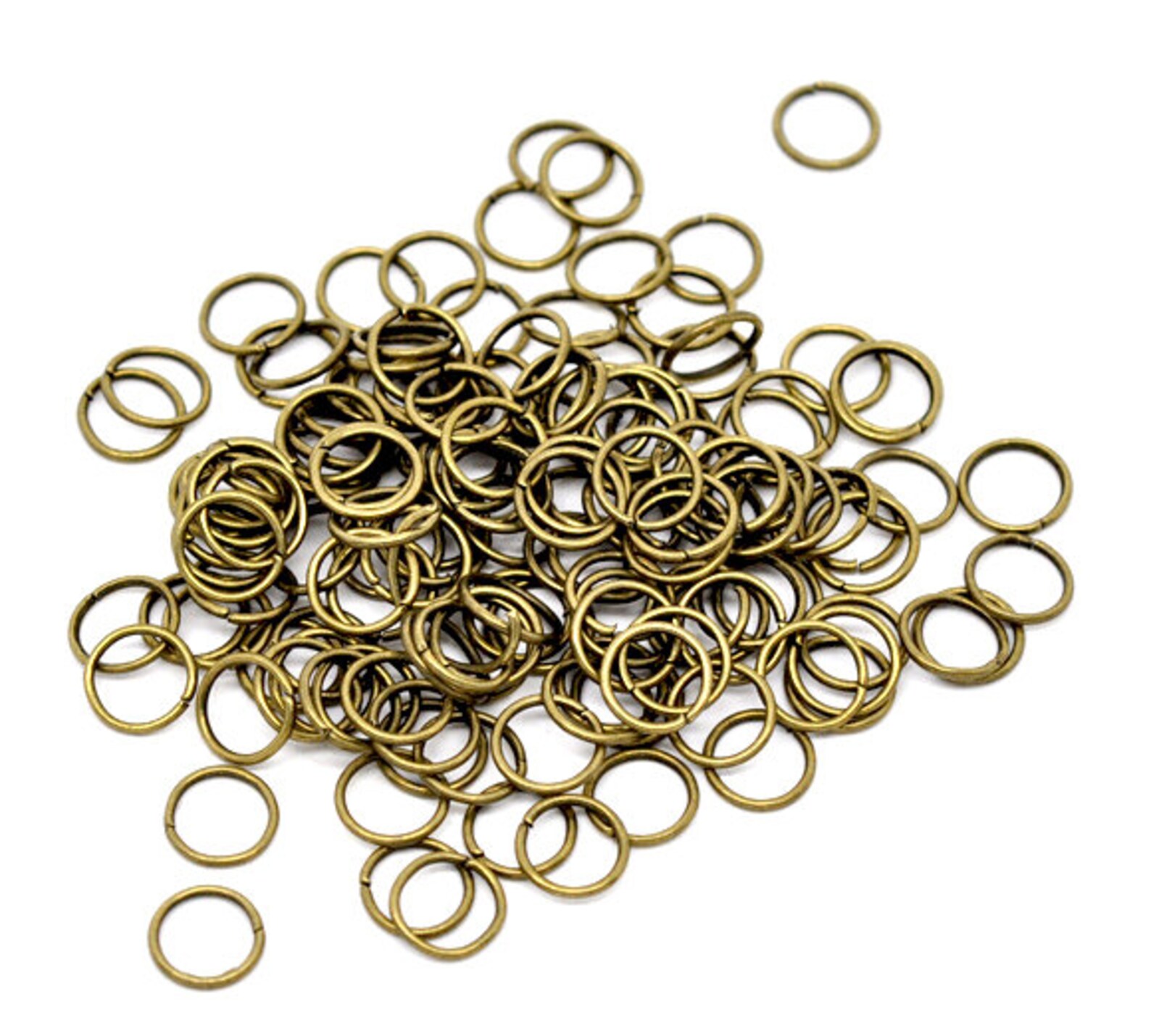 8mm Jump Rings : 100 Antique Bronze Jump Rings Brass Open | Etsy