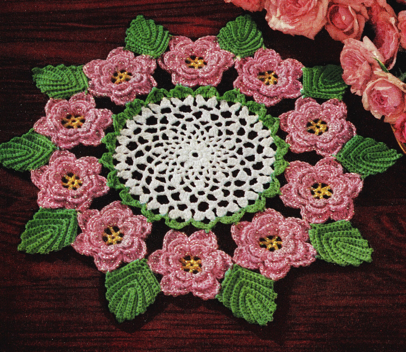 50s Vintage Rose Doily Crochet Pattern PDF INSTANT DOWNLOAD - Etsy