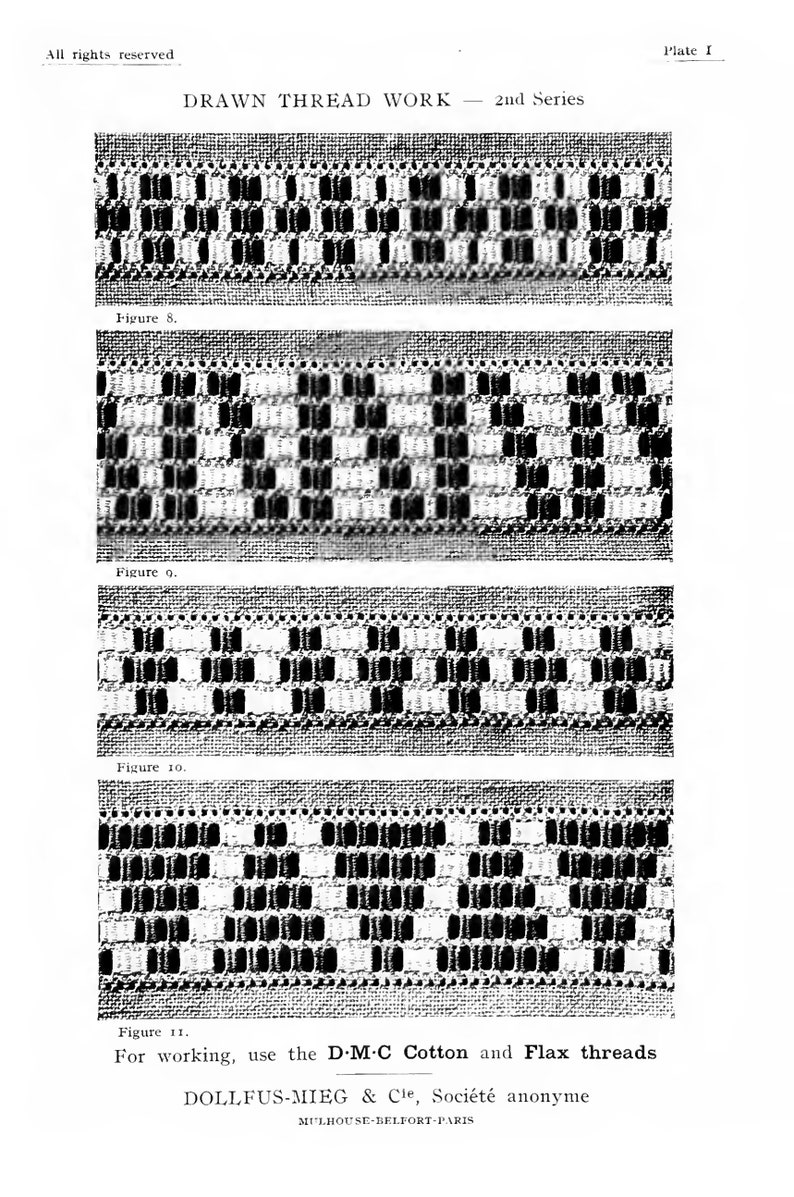Drawn Thread Work, 2nd Series Ebook PDF -- INSTANT Download -- Vintage ...
