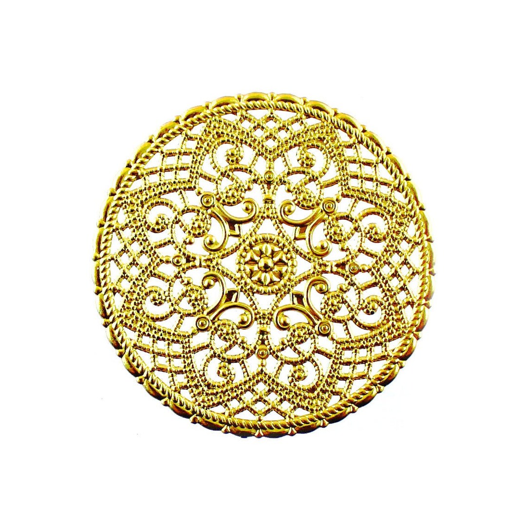 SALE Unplated Brass Filigree Links / Raw Brass Filligree Connectors ...