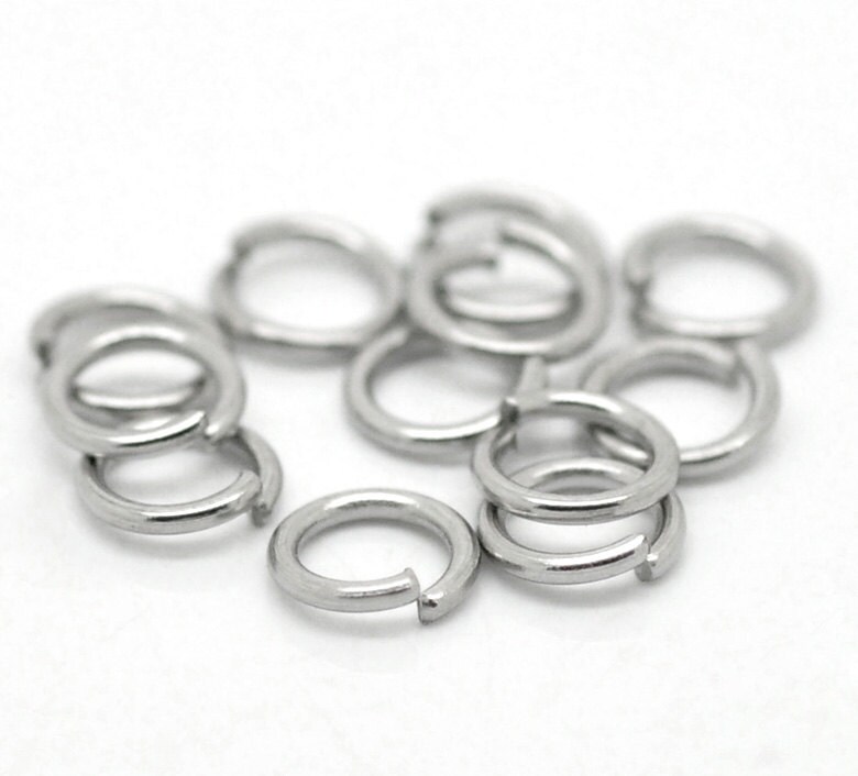 5mm Jump Rings : 100 Antique Silver Open Jump Rings 5mm X .9mm | Etsy