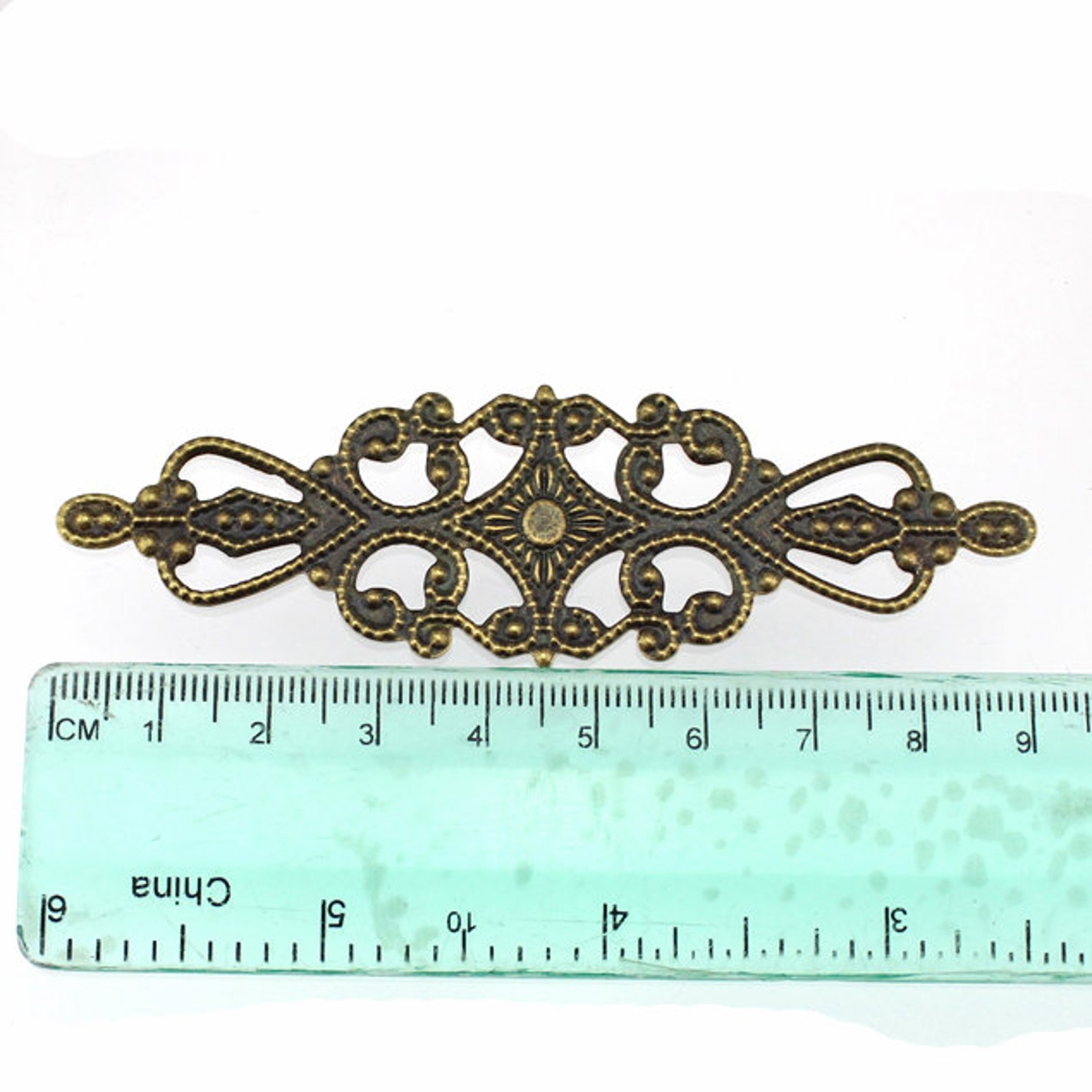 Antique Bronze Filigree Metal Stampings / Brass Ox Filigree - Etsy