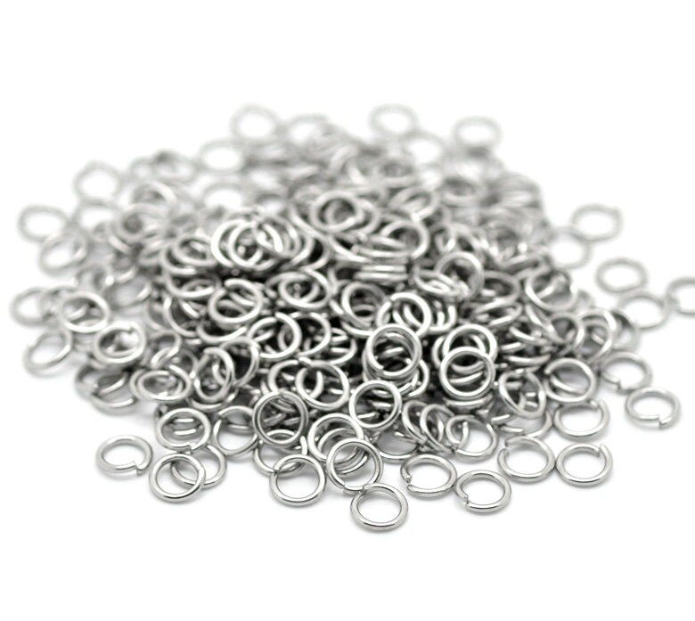 5mm Jump Rings : 100 Antique Silver Open Jump Rings 5mm X .9mm | Etsy
