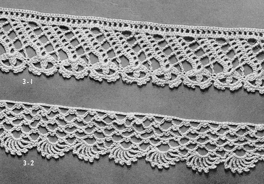 Vintage Lace Crochet Edgings Patterns With Interesting Detail, Royal ...