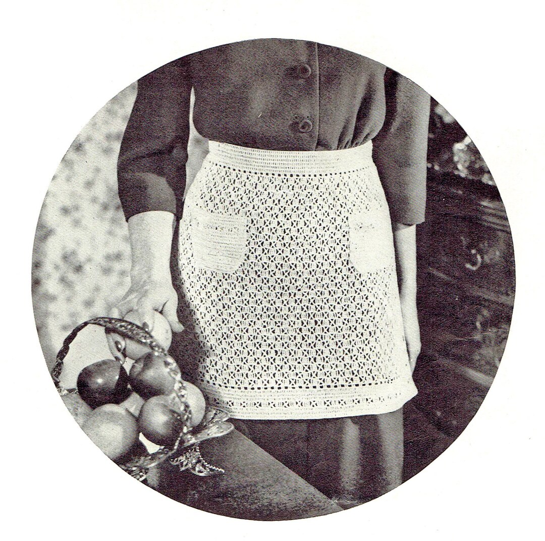 Vintage 1940s Crochet Apron Pattern PDF -- INSTANT DOWNLOAD -- Heirloom ...