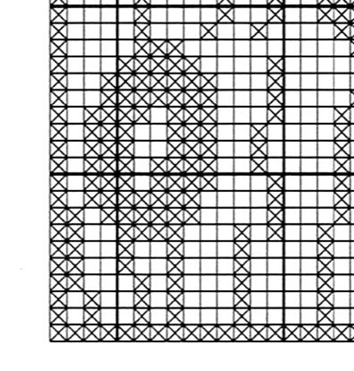 Vintage Peacock Filet Crochet Pattern "royal Birds Filet Crochet Table ...